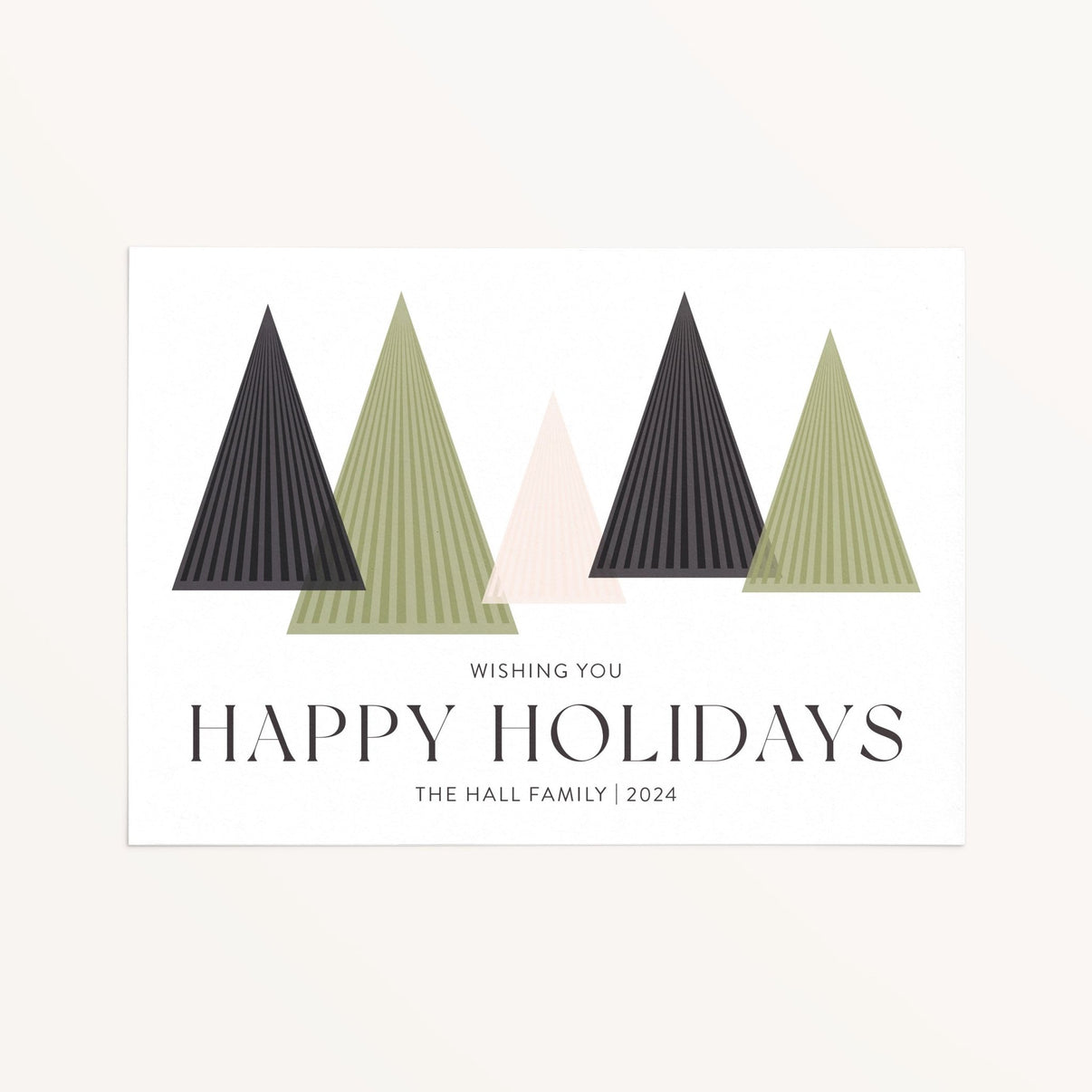 Personalized Modern Trees Holiday Cards | Blú Rose