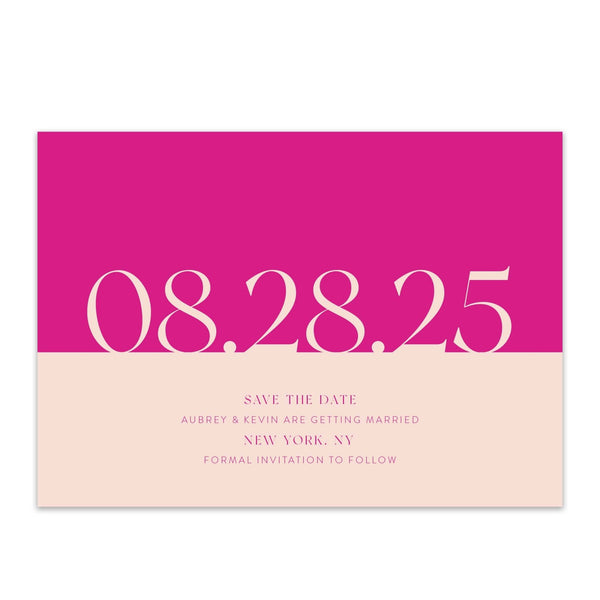 Aubrey Color Block Save the Dates | Blú Rose