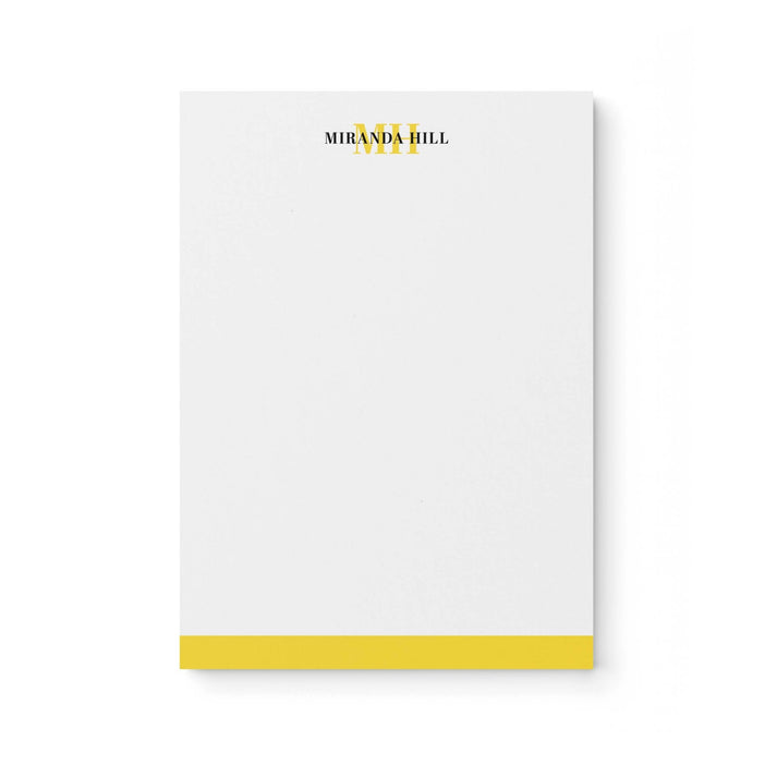 Personalized Bottom Color Bar Notepad | Blú Rose