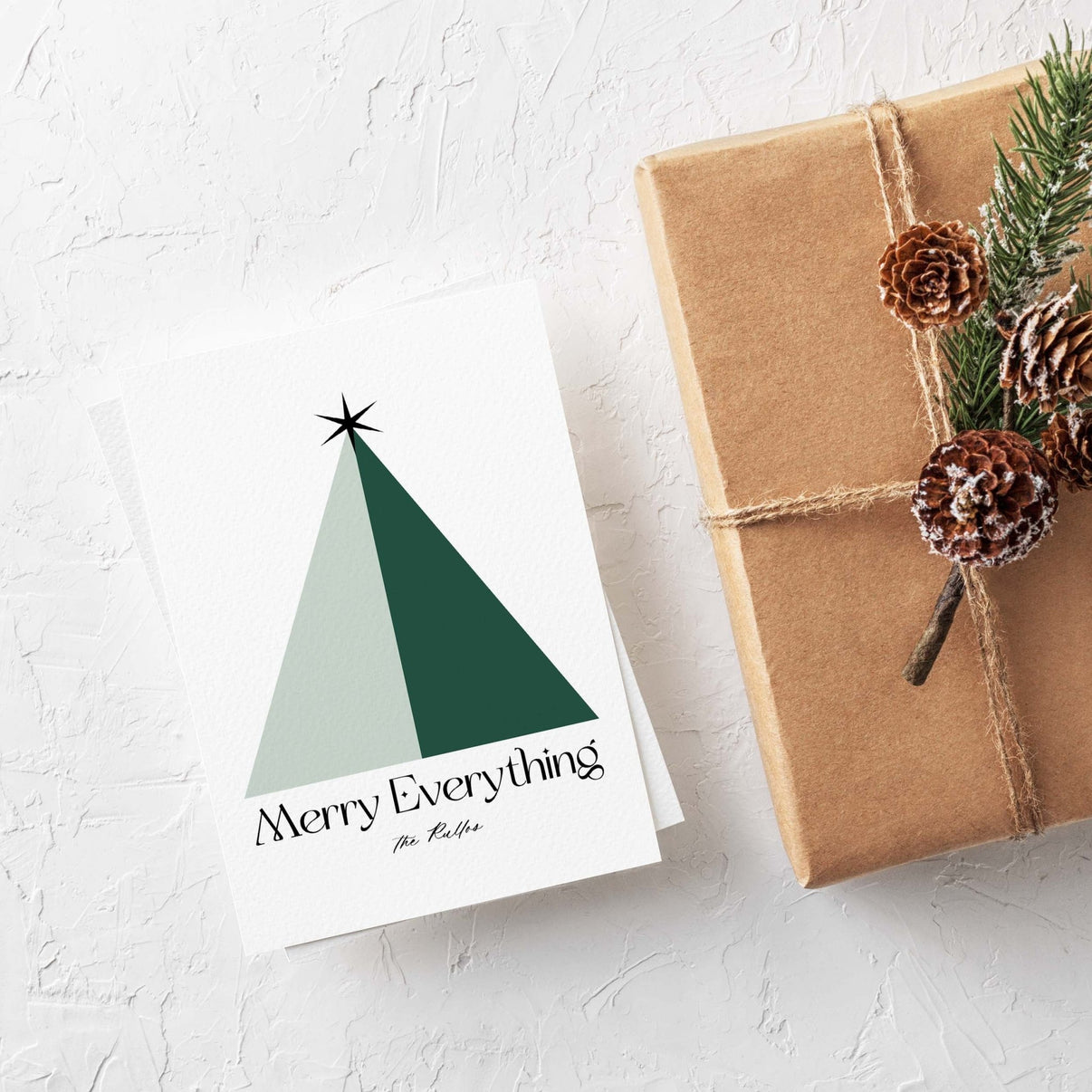 Geometric Tree Personalized Holiday Cards | Blú Rose