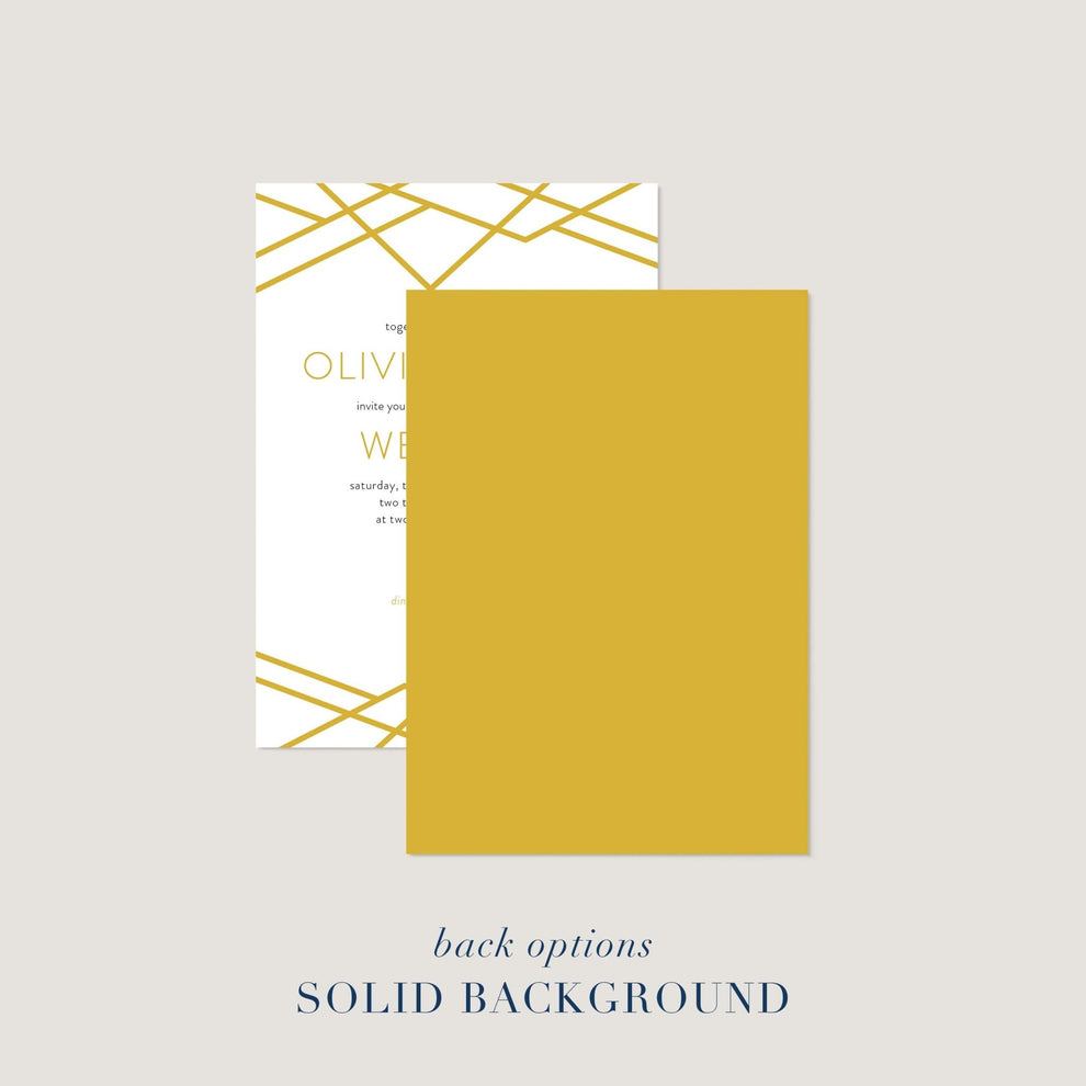 Geometric Art Deco Wedding Invitations | Blú Rose Designs