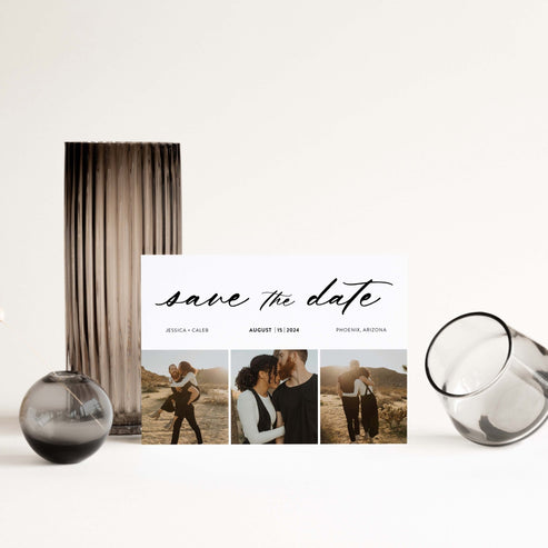 Minimal Save the Dates | Add Your Photos | Blú Rose Designs