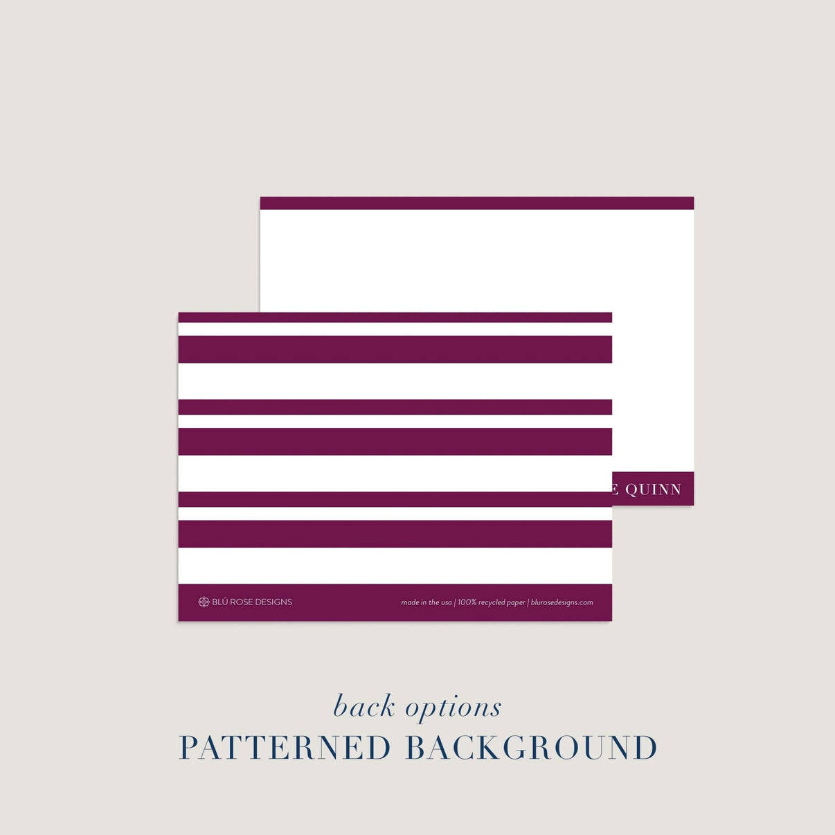 Personalized Mod Border Notecards | Blú Rose Designs
