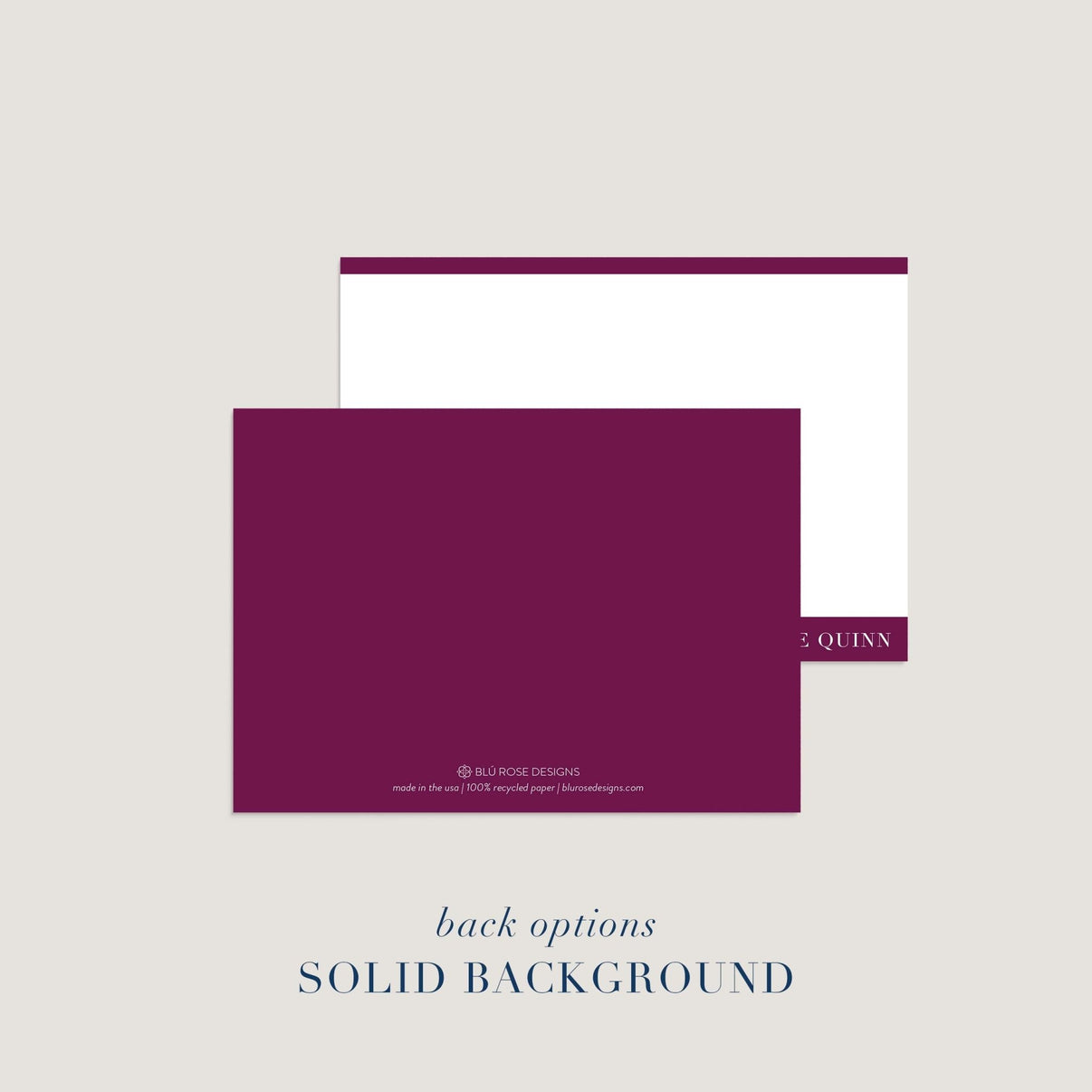 Personalized Mod Border Notecards | Blú Rose Designs