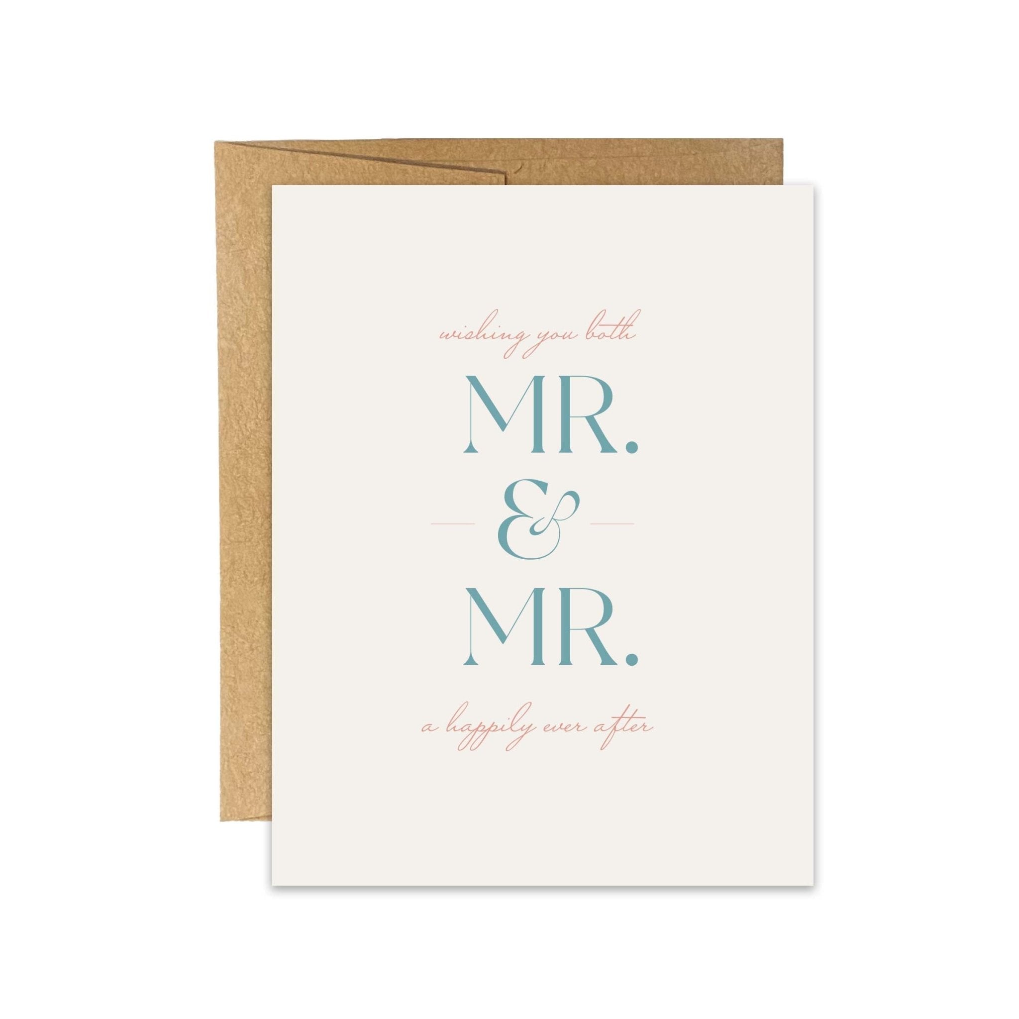 Mr. + Mr. Wedding Greeting Card | Blú Rose Designs