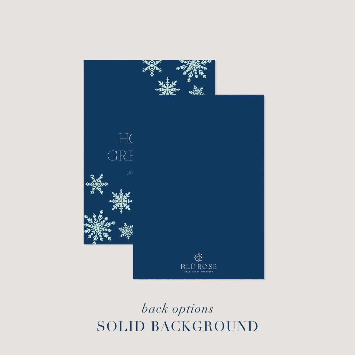 Personalized Snowflake Greetings Holiday Cards | Blú Rose
