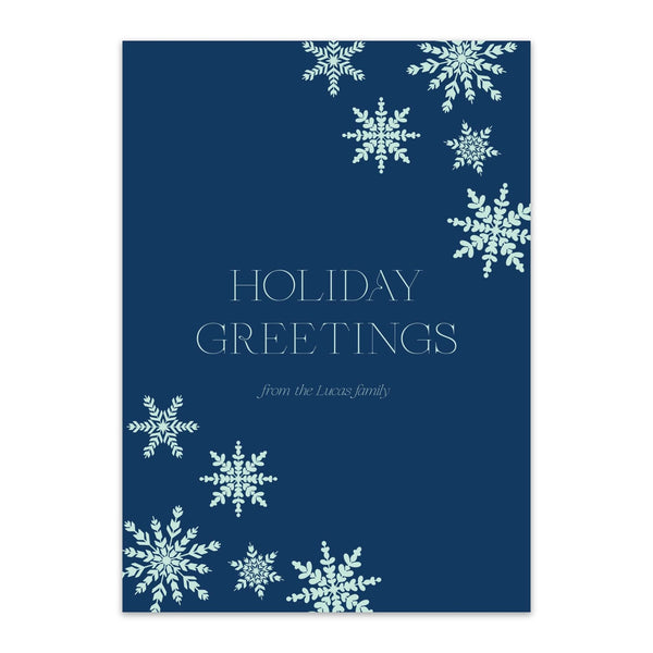 Personalized Snowflake Greetings Holiday Cards | Blú Rose