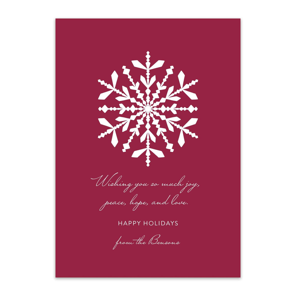 Personalized Snowflake Holiday Cards | Blú Rose Designs