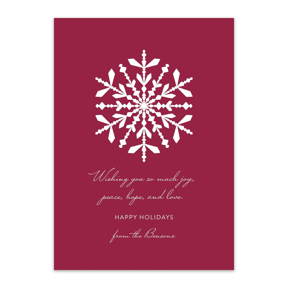 Personalized Snowflake Holiday Cards | Blú Rose Designs