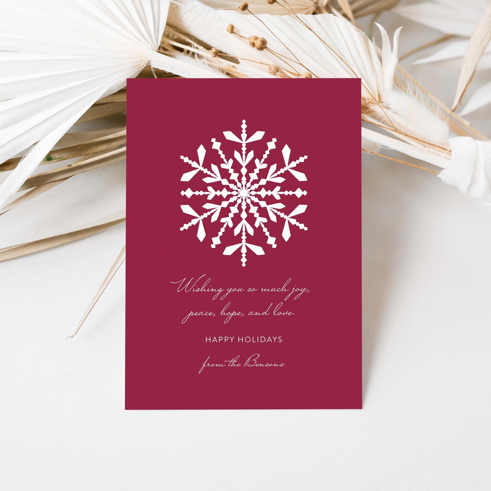 Personalized Snowflake Holiday Cards | Blú Rose Designs