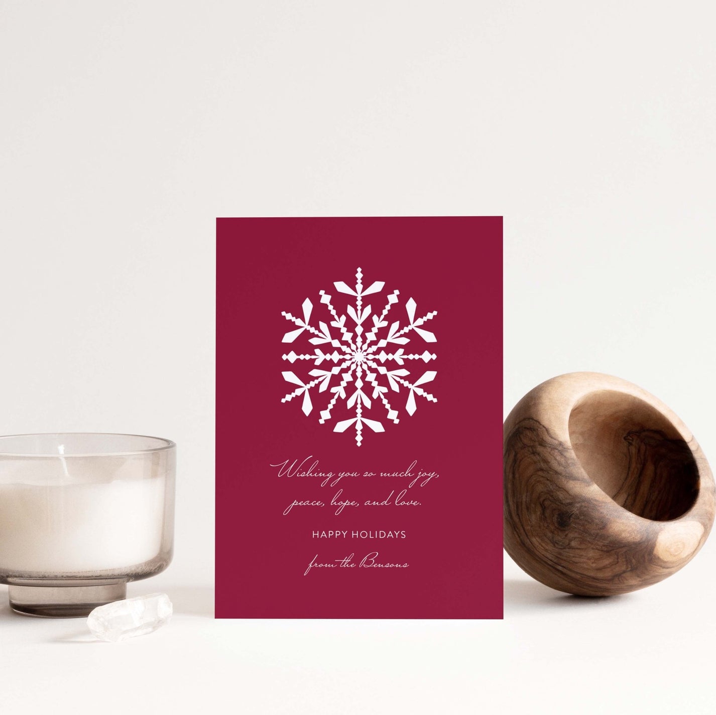Personalized Snowflake Holiday Cards | Blú Rose Designs