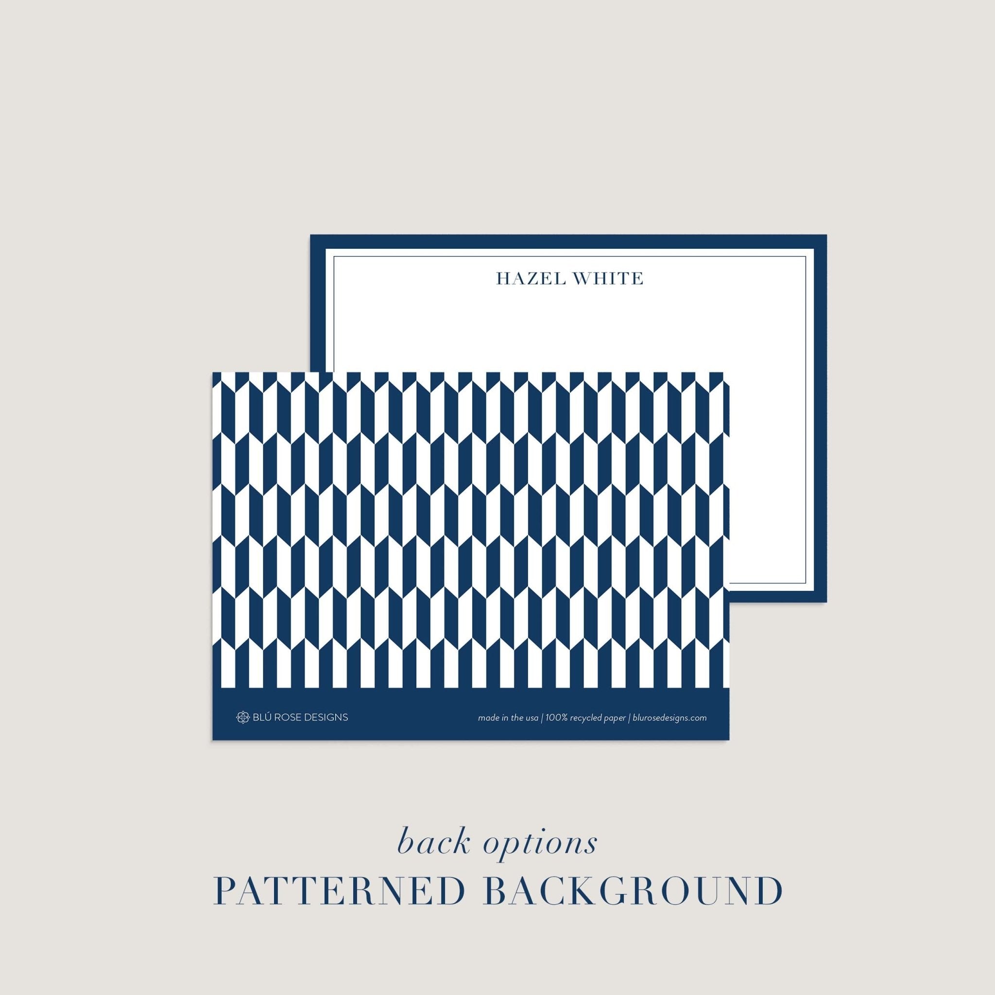 Personalized Notecards | Traditional Border | Blú Rose Designs